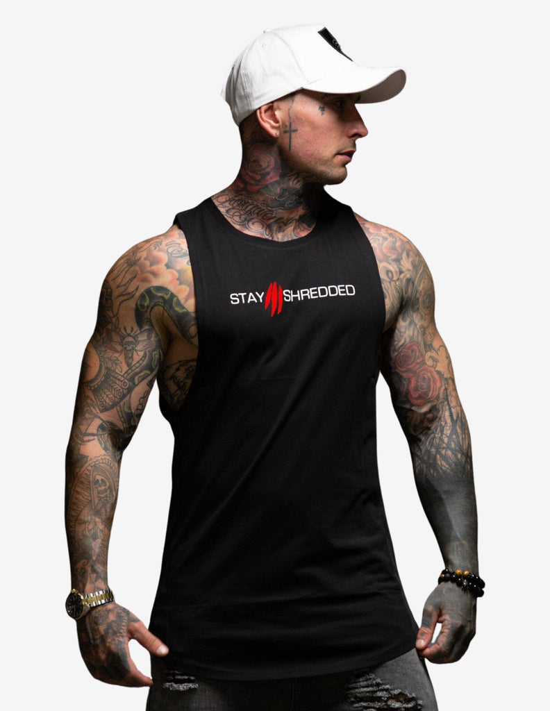 SLASH HYBRID - Longline Tank Black | Workout | Guru Muscle