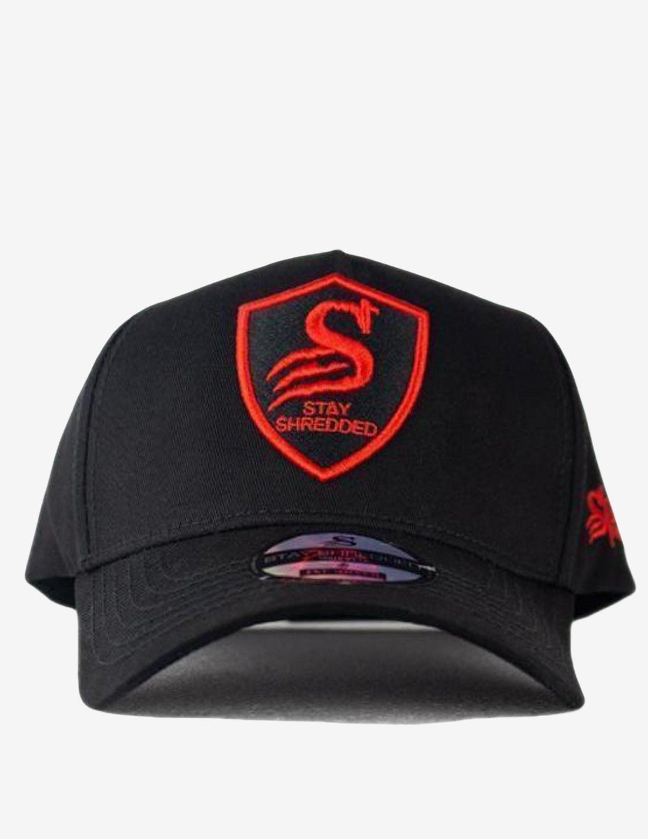 Hat Cap - Black / Red | Stay Shredded | Guru Muscle