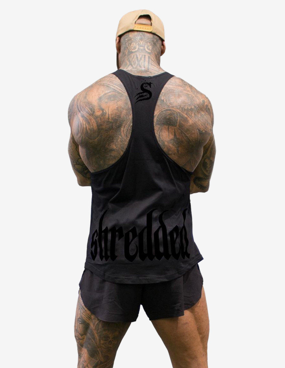 Stringer - Black | Stay Shredded | Guru Muscle