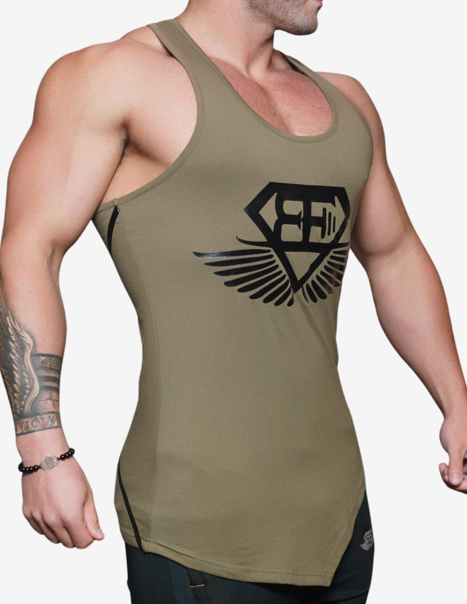 XA1 Army Green Stringer | Body Engineers | Guru Muscle
